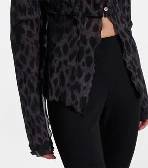 Gucci Leopard-printed Silk Blouse