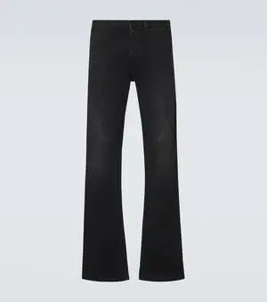 Gucci Web Stripe Flared Jeans - Black