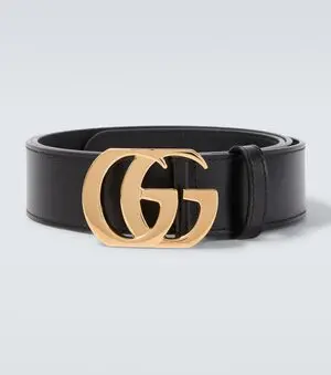 Gucci Gg Marmont Leather Belt - Black