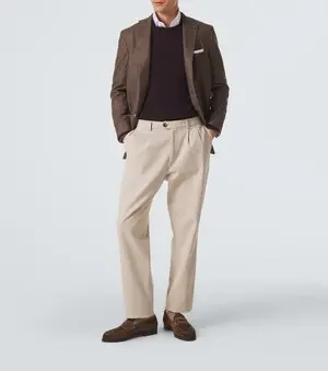 Kiton Prince Of Wales Check Virgin Wool Blazer