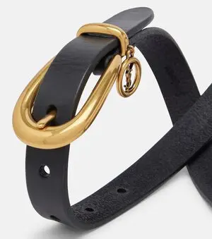 Saint Laurent Cassandre Leather Belt