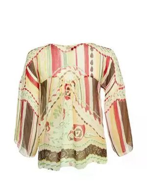 Kenzo Floral Print Silk Blouse