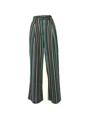Stella McCartney Vertical Stripe Belted Trousers