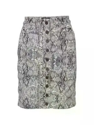 Just Cavalli Animal Print Button-front Midi Skirt