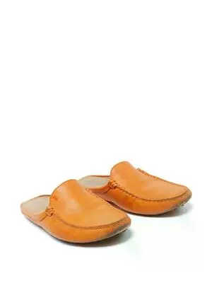 TOD'S Leather Mules - Orange