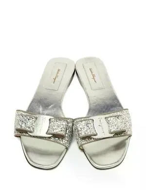 FERRAGAMO Vicky Glitter Bow Sandals