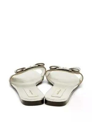 FERRAGAMO Vicky Glitter Bow Sandals