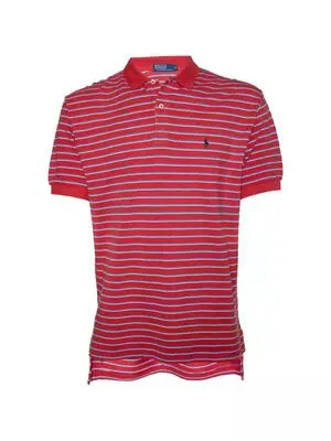 Polo Ralph Lauren Striped Cotton Polo T-shirt - Red