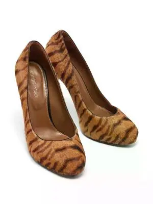 SERGIO ROSSI Tiger-print Platform Pumps