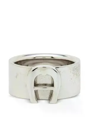AIGNER Logo Band Ring - Silver