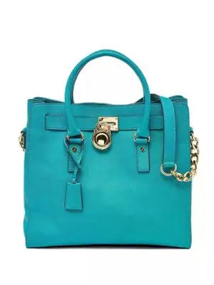 Michael Kors Hamilton Leather Tote Bag - Blue