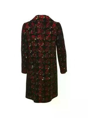 Prada Floral Print Frog-fastening Coat