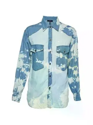 ISABEL MARANT VINTAGE Tie-dye Denim Shirt - Blue