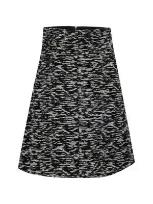 Just Cavalli Monochrome Tweed A-line Mini Skirt - Grey