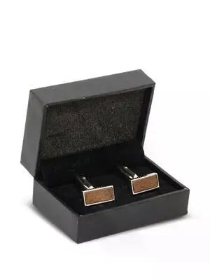 BOSS Rectangular Suede Cufflinks