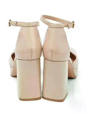 GIANVITO ROSSI Patent Leather Block Heel Pumps
