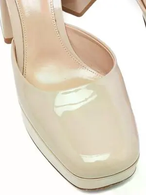 GIANVITO ROSSI Patent Leather Block Heel Pumps