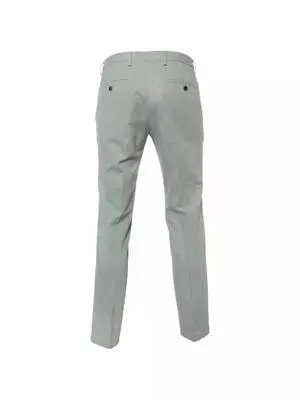 BOSS Herringbone Cotton Tailored Fit Trousers