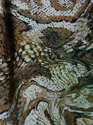 GANNI Abstract-print Long Sleeve Wrap Dress