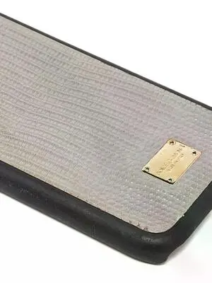 Dolce & Gabbana Lizard-embossed Logo-plaque Phone Cover