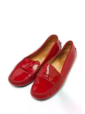 TOD'S Patent Leather Loafers - Red