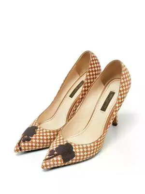 LOUIS VUITTON Damier Calf Hair Pumps