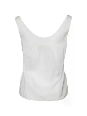 Marni Sleeveless Top With Pleated Detailing - White