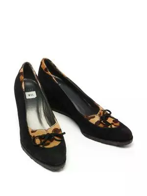 STUART WEITZMAN Calf Hair Wedge Pumps