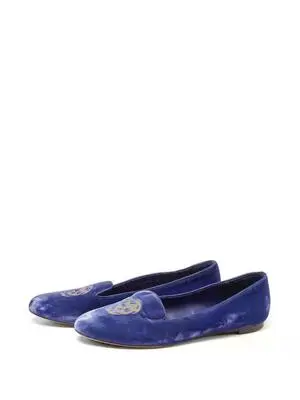 Alexander McQueen Velvet Skull Slippers