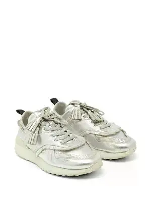 TOD'S Leather Perforated Tassel Sneakers
