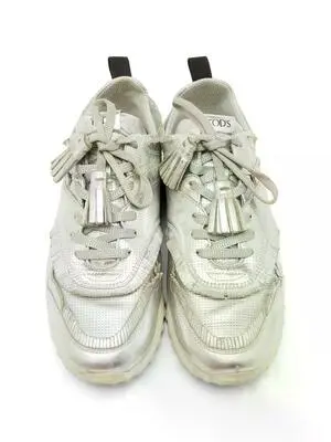 TOD'S Leather Perforated Tassel Sneakers