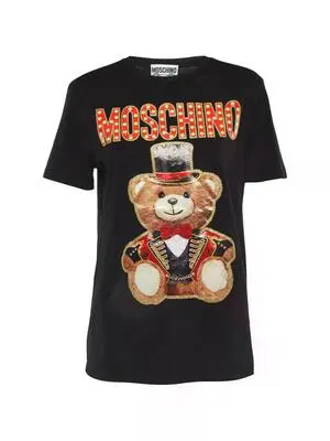 Moschino Glitter Teddy Bear T-shirt - Black