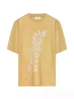 SONG FOR THE MUTE Fern Print T-shirt - Yellow