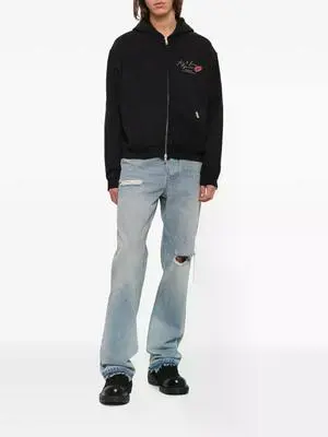 REPRESENT Logo-print Zip-up Hoodie