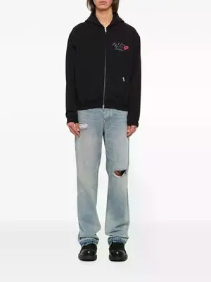 REPRESENT Logo-print Zip-up Hoodie