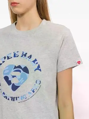AAPE BY *A BATHING APE Camouflage Heart Graphic T-shirt - Grey