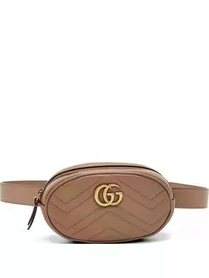 Gucci Mini Gg Marmont Belt Bag - Neutrals