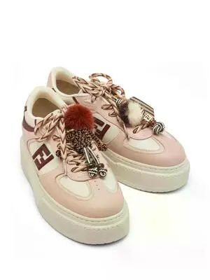 Fendi Match Charm Lace-up Platform Sneakers
