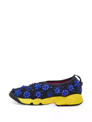 Dior Fusion Embellished Mesh Sneakers - Black
