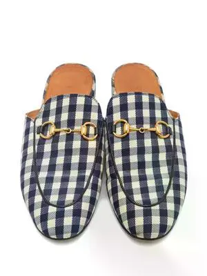 Gucci Princetown Horsebit Mules - Blue
