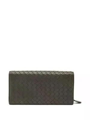 Bottega Veneta Intrecciato Flap Wallet - Grey
