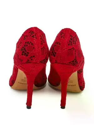 Dolce & Gabbana Bellucci Floral Lace Pointed Toe Stiletto Pumps