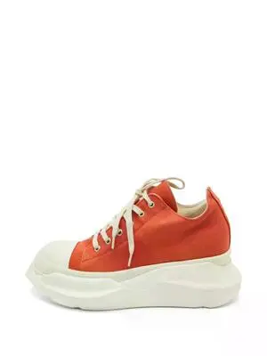 Rick Owens Abstract Canvas Platform Sneakers - Orange