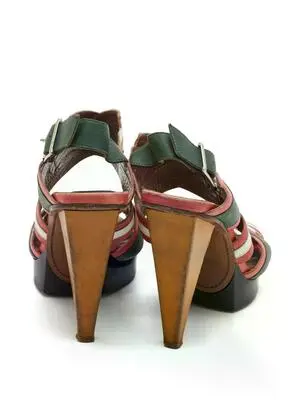 Marni Colorblock Platform Slingback Sandals
