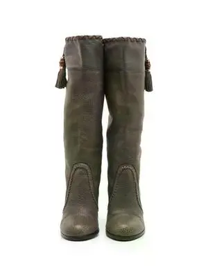 Gucci Bamboo Tassel-detail Knee-high Boots