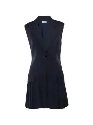 Sandro Pleated Mini Dress - Blue