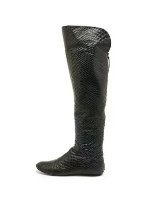 GIUSEPPE ZANOTTI Snakeskin-pattern Over-the-knee Boots