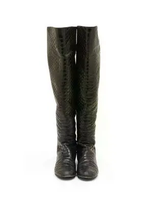 GIUSEPPE ZANOTTI Snakeskin-pattern Over-the-knee Boots