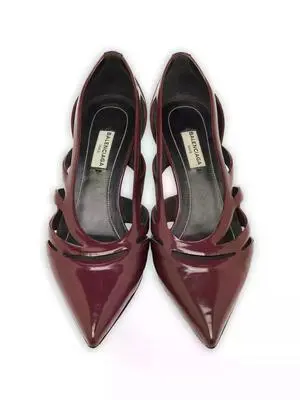 Balenciaga Cut-out Patent Leather Pumps