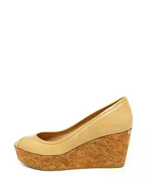 JIMMY CHOO Parley Patent Leather Wedge Pumps